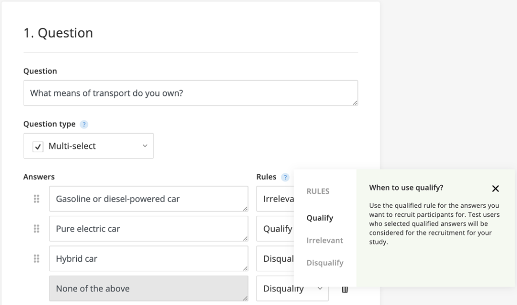 Get tips on question types - TestingTime